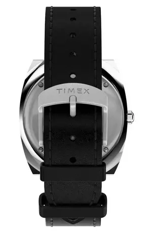 TIMEX® World Time Reissue Leather Strap Watch