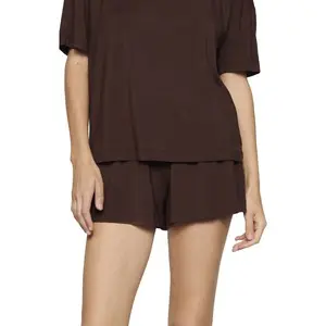 Eberjey Gisele Pajama Shorts - Chocolate