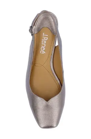 J. Reneé Taveta Slingback Pumps - Pewter