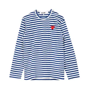 Play Comme Des Garcon Striped T-shirt - Blue
