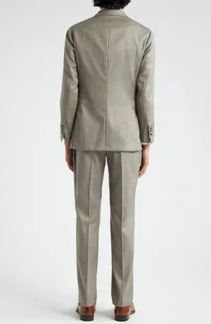 Thom Sweeney Unstructured Wool & Silk Suit - Taupe