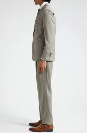 Thom Sweeney Unstructured Wool & Silk Suit - Taupe