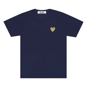 Play Comme Des Garcon Heart Logo T-shirt 'navy - Blue