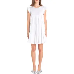 White Ruffled Babydoll Dresses
