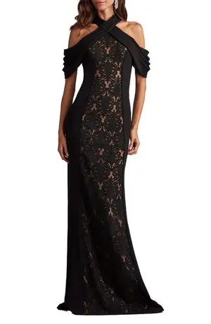 Tadashi Shoji V Neck Evening Dresses