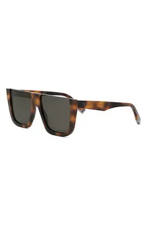 Fendi Flat Top Sunglasses - Blonde Havana/smoke