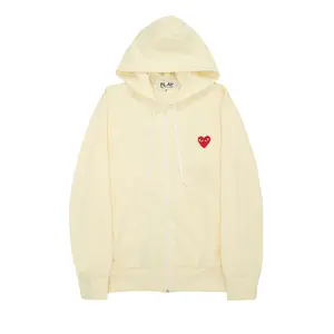 Play Comme Des Garcon Play Zip Hoodie - White