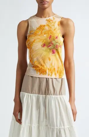 Paloma Wool Peonia Printed Tank In Ecru - 40% Off | Editorialist