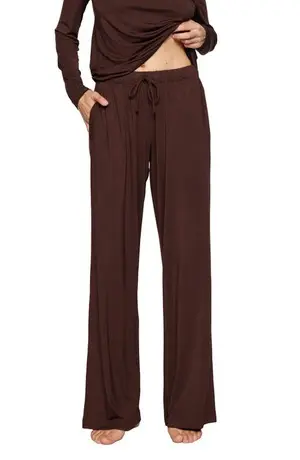 Eberjey Gisele Stretch Modal Pajama Pants - Chocolate