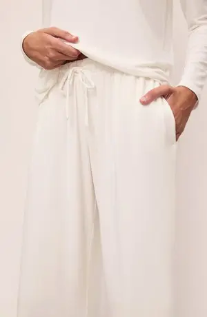 Eberjey Gisele Stretch Modal Pajama Pants - Ivory
