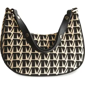 Mango Logo Jacquard Shoulder Bag