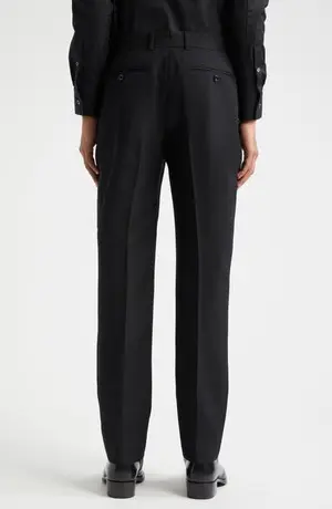 Alexander McQueen Wool Gabardine Cigarette Trousers