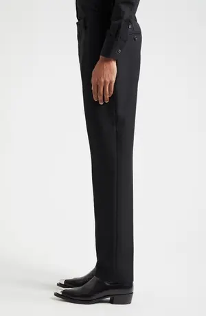 Alexander McQueen Wool Gabardine Cigarette Trousers