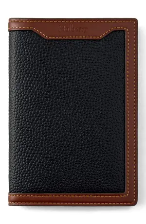 Mulberry Passport Cover - Black-cognac