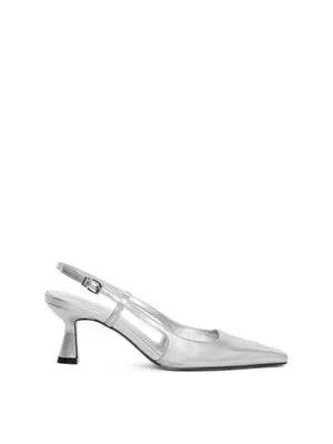 MAGUIRE Bahia Slingback Pumps - Metallic Silver