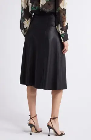 NIKKI LUND Carina Faux Leather Skirt - Black