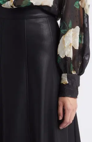 NIKKI LUND Carina Faux Leather Skirt - Black