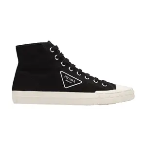 Prada Wheel Vulc High Sneakers - Black