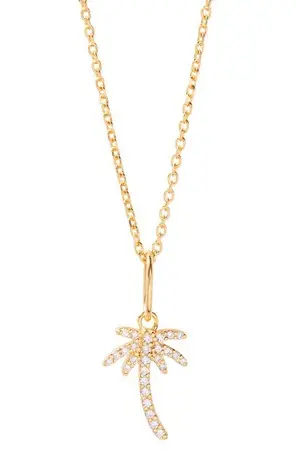 BROOK & YORK Adeline Palm Tree Pendant Necklace - Gold