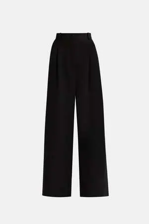 Scanlan Theodore Pleat Drape Leg Trouser - Black
