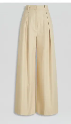Scanlan Theodore Pleat Drape Leg Trouser Sand