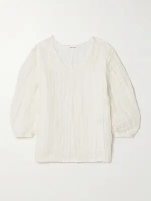 BY MALENE BIRGER Mikala Organic Linen-gauze Blouse