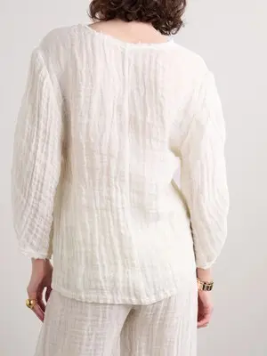 BY MALENE BIRGER Mikala Organic Linen-gauze Blouse