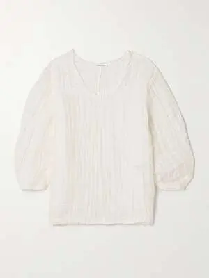BY MALENE BIRGER Mikala Organic Linen-gauze Blouse