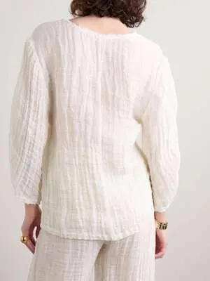 BY MALENE BIRGER Mikala Organic Linen-gauze Blouse
