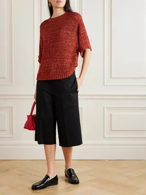 Loro Piana Open-knit Silk Top