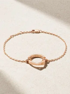 REPOSSI 18-karat Rose Charm Bracelet - Gold