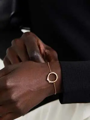 REPOSSI 18-karat Rose Charm Bracelet