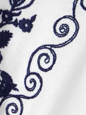 Loro Piana Embroidered Linen Blouse