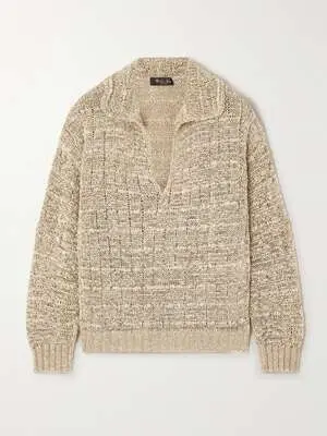 Loro Piana Open-knit Silk Sweater - Beige