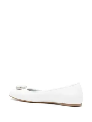 MADISON MAISON Marion Leather Ballerinas - White