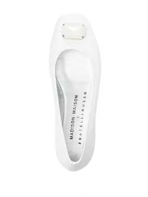 MADISON MAISON Marion Leather Ballerinas - White
