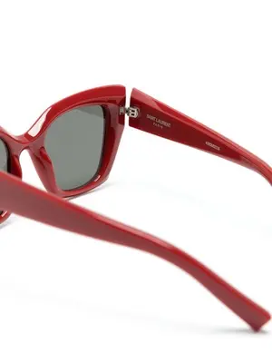 Saint Laurent Sl 552 Oversize-frame Sunglasses - Red