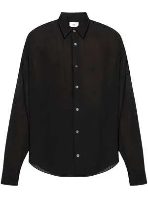 AMI Paris De Coeur Button-up Shirt - Black