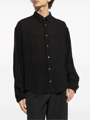 AMI Paris De Coeur Button-up Shirt - Black