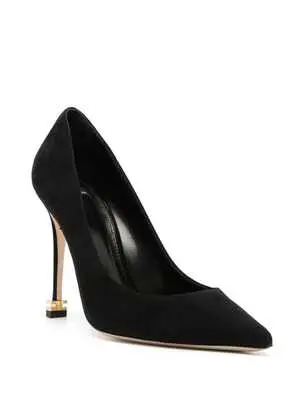 Elisabetta Franchi 105mm Metal-logo Suede Pumps