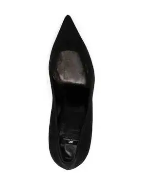 Elisabetta Franchi 105mm Metal-logo Suede Pumps