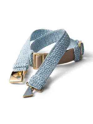 Prada Braided Buckle-fastening Belt - Blue