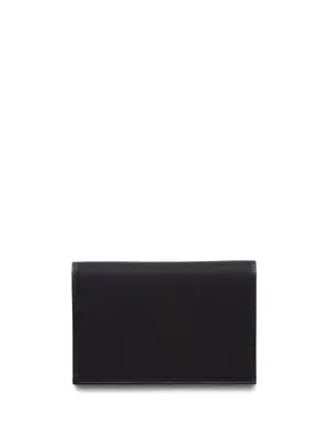 Prada Enamel-triangle Logo Wallet - Black