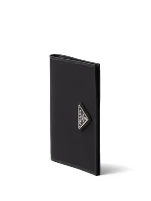 Prada Enamel-triangle Logo Wallet - Black