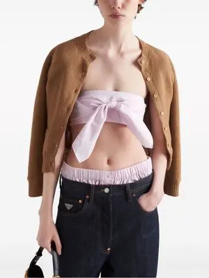Prada Round-neck Wool-knit Cardigan