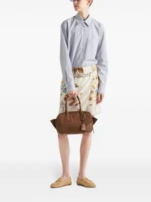 Prada Floral-print Silk Skirt