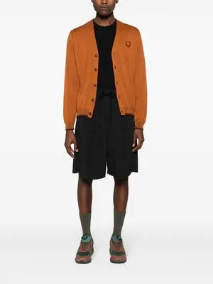 Maison Kitsuné Logo-patch Cotton Cardigan - Brown