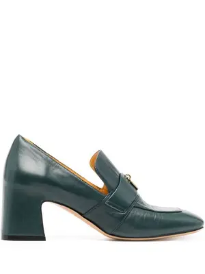 MADISON MAISON Lock 55mm Leather Pumps - Green