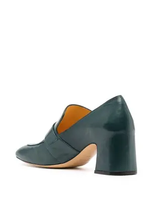 MADISON MAISON Lock 55mm Leather Pumps - Green