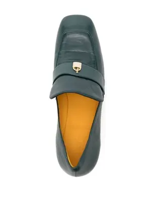 MADISON MAISON Lock 55mm Leather Pumps - Green